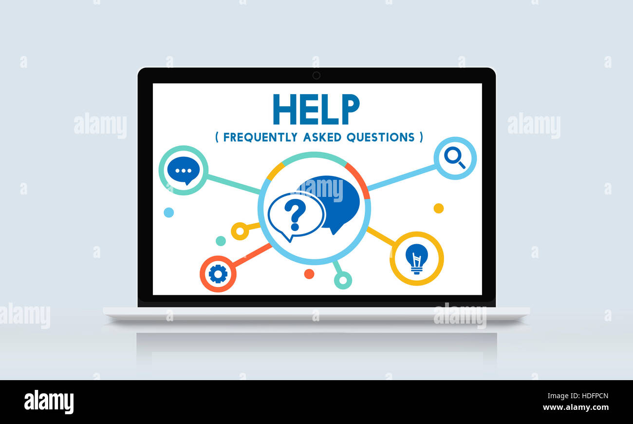 Help Question Contact us Information Concept Stock Photo - Alamy