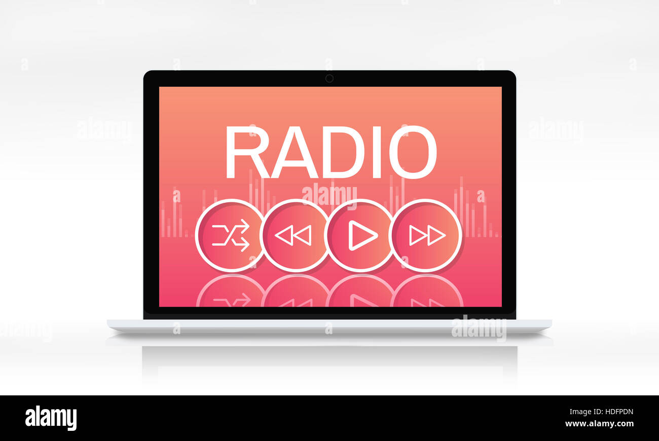 Multimedia Buttons Icons Interface Concept Stock Photo - Alamy