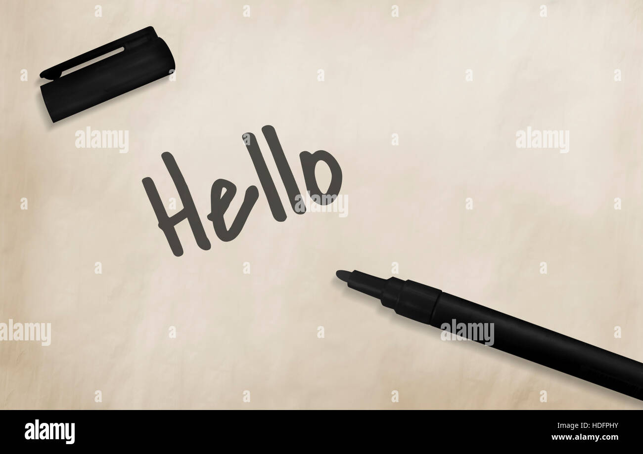 Hello hi greeting expression communication hi-res stock photography and ...