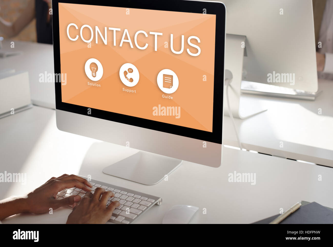 Contact Us Information Help Desk Concept Stock Photo - Alamy