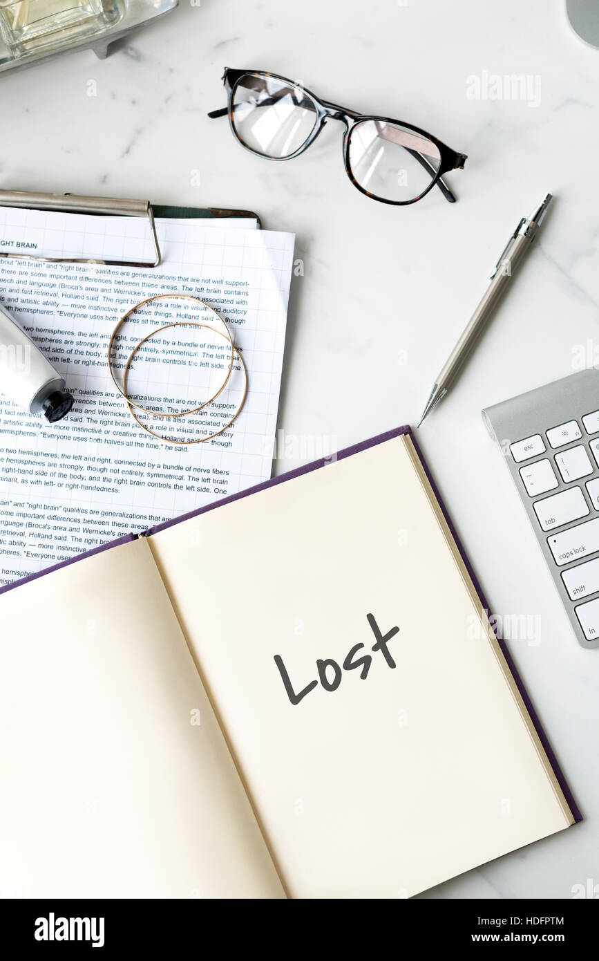 Lost Failure Missing Solution Concept Stock Photo - Alamy