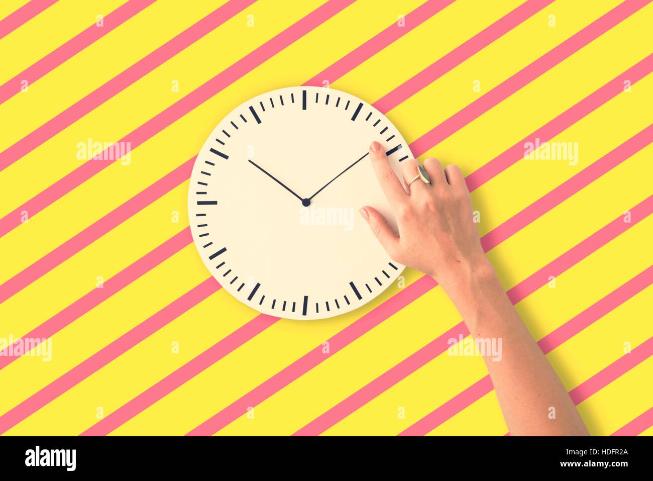 Clock Time Second Minute Hour Puntual Circle Concept Stock Photo - Alamy