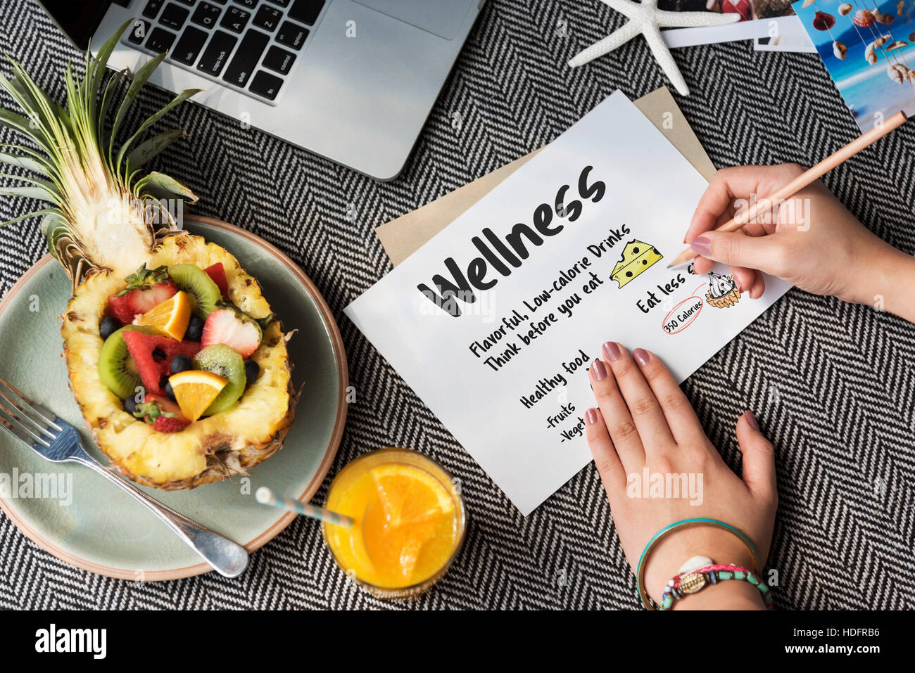 Healthy Diet Notes To Do List Concept Stock Photo - Alamy