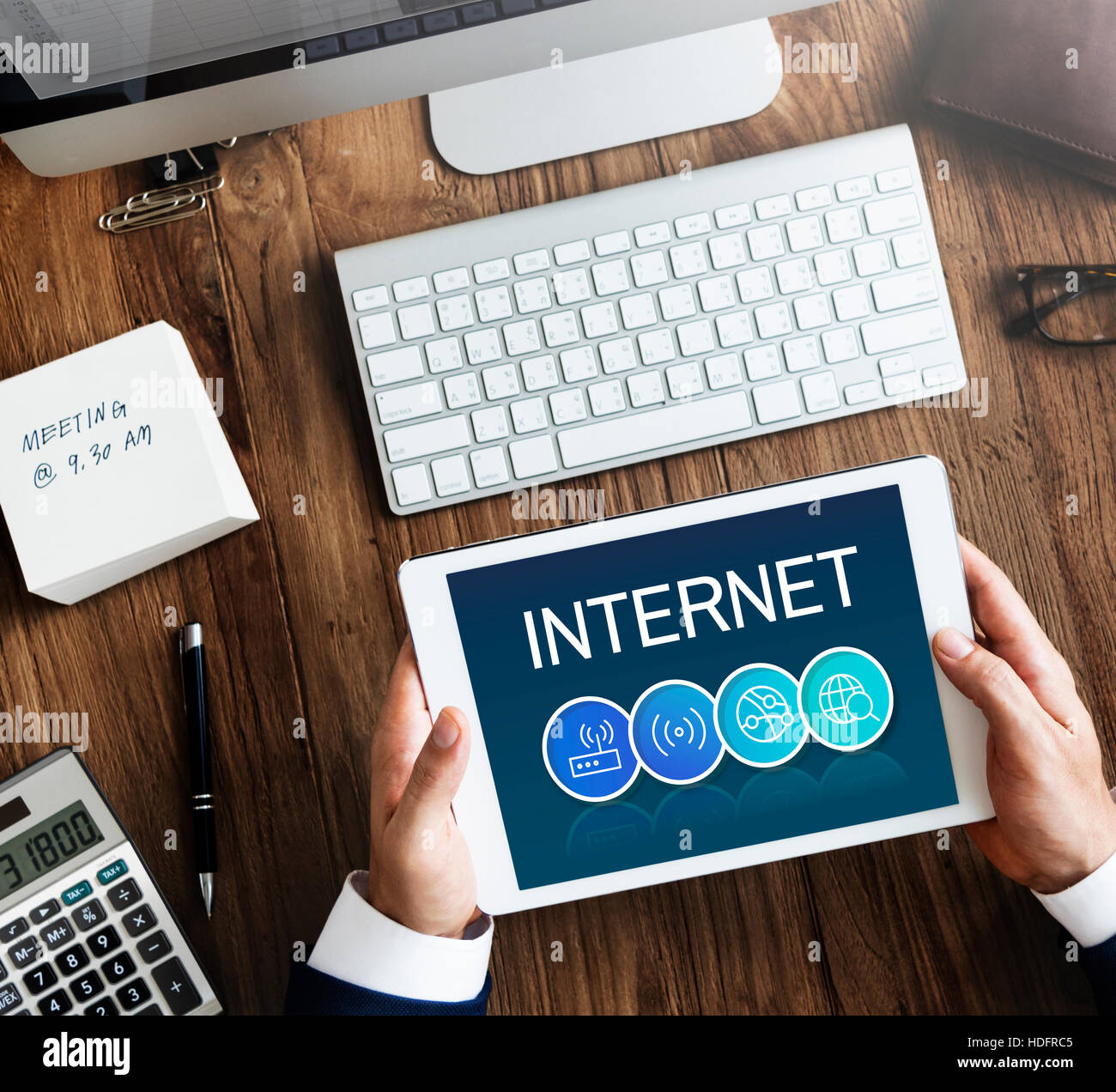 Internet Network Buttons Icon Concept Stock Photo - Alamy