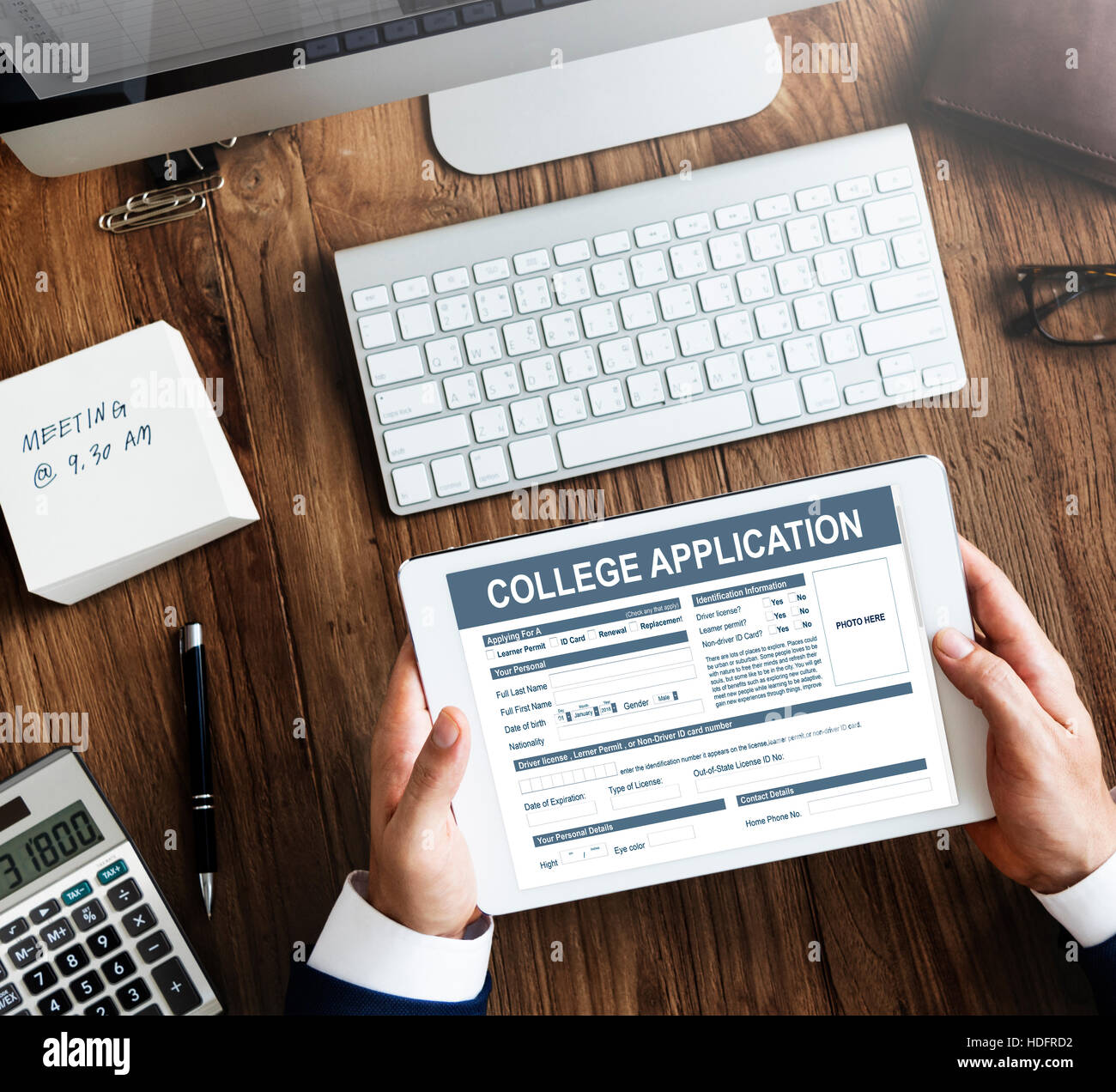 College Application Form Education Concept Stock Photo - Alamy