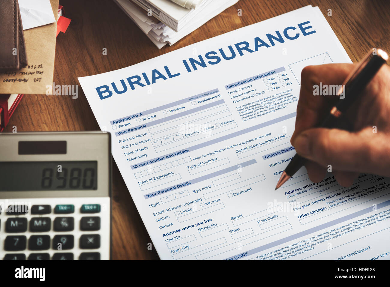 Burial Insurance Funeral Cemetery Mourning Concept Stock Photo - Alamy