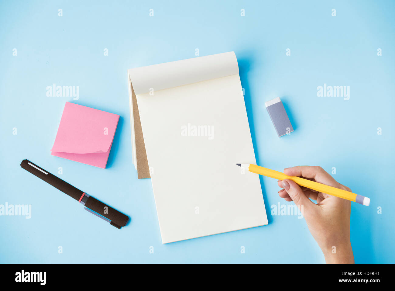 Blank Mockup Empty Page Diary Copy Space Concept Stock Photo - Alamy