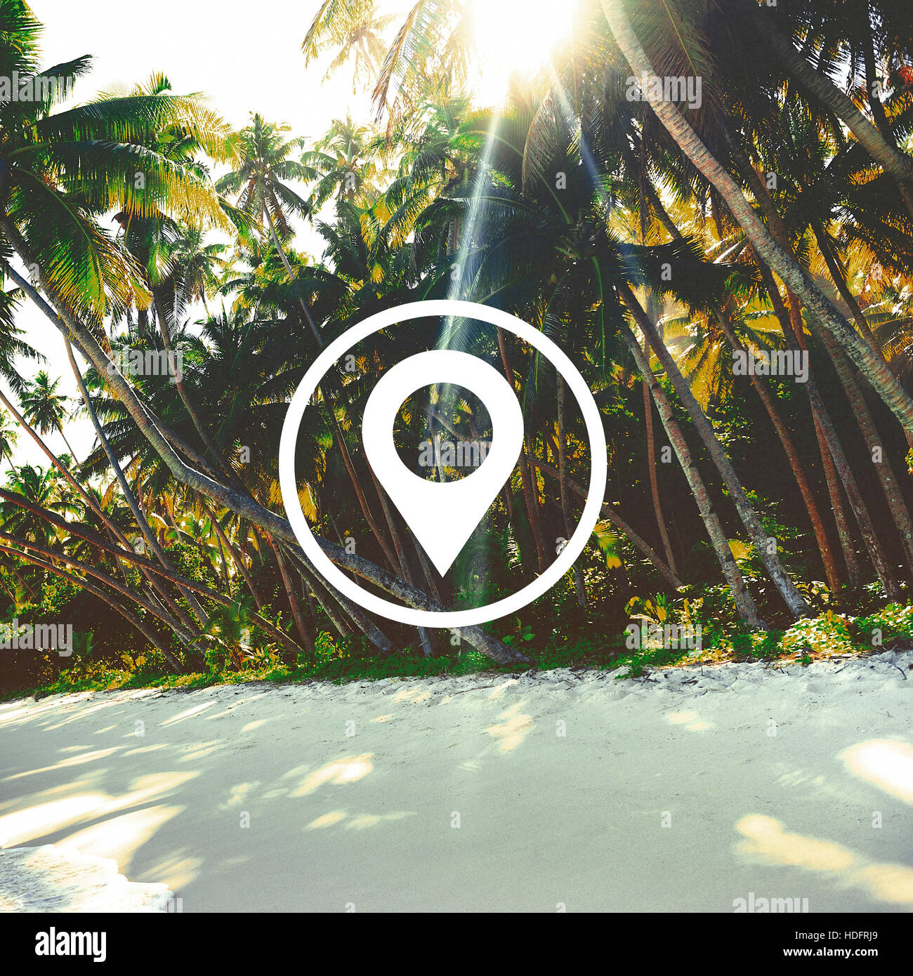 Distance Marker Positioning Navigation Icon Concept Stock Photo - Alamy