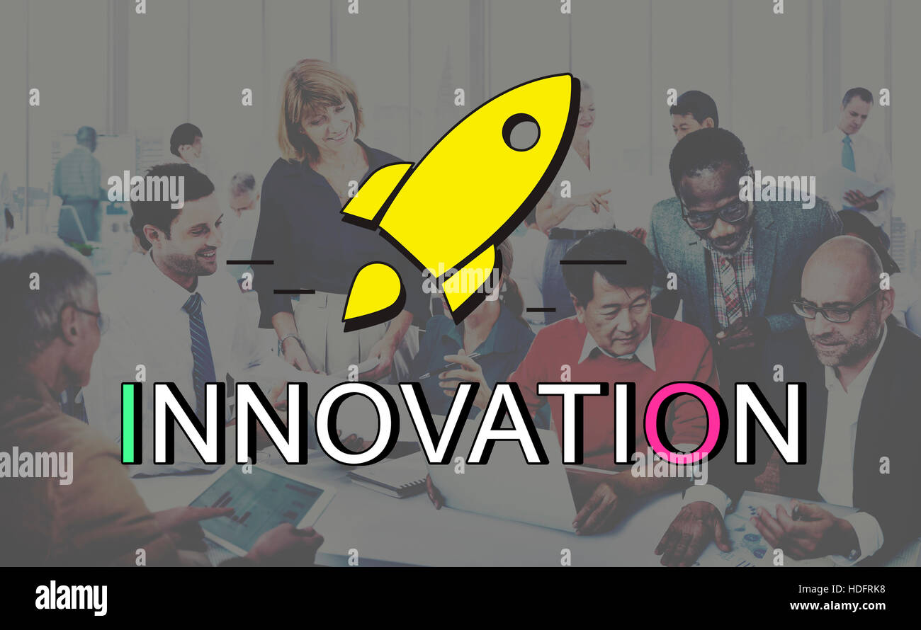 Innovation Launch Successful New Start Graphic Concept Stock Photo - Alamy