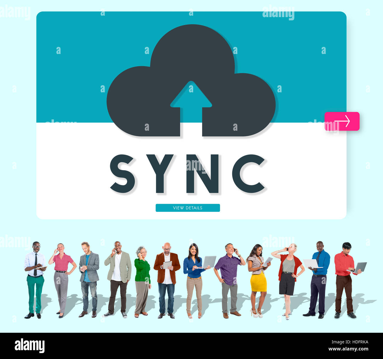 Cloud Backup Upload Transfer Sync Graphic Concept Stock Photo - Alamy