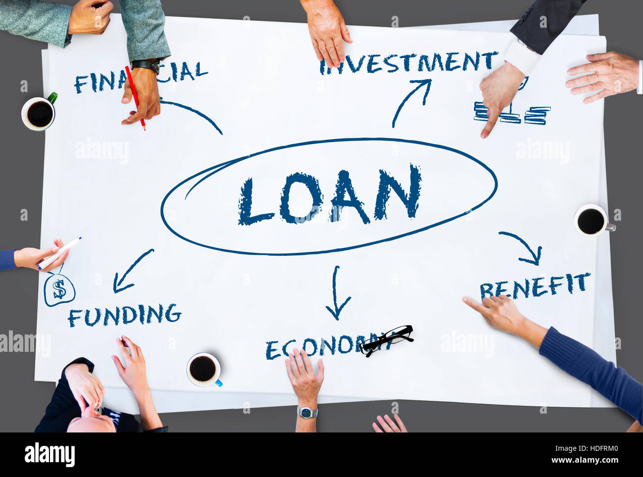 Financial Income Economic Diagram Money Concept Stock Photo - Alamy