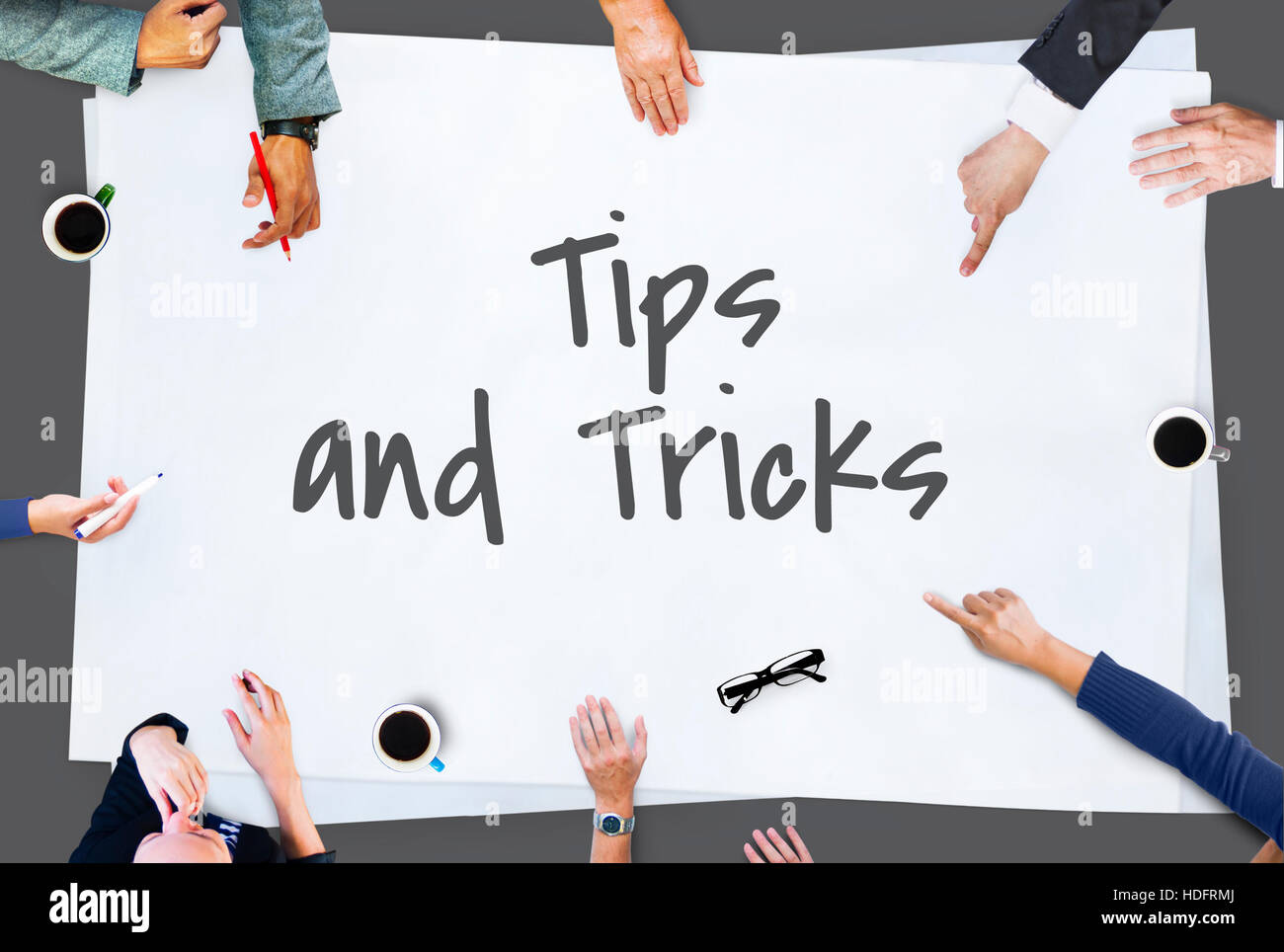 Tips Tricks Helpful Information Concept Stock Photo - Alamy