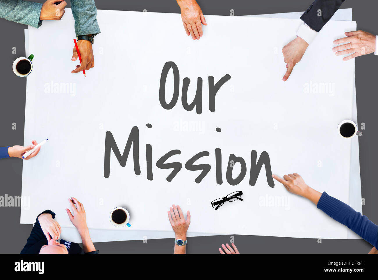Our Mission Ideas Leadership Concept Stock Photo - Alamy