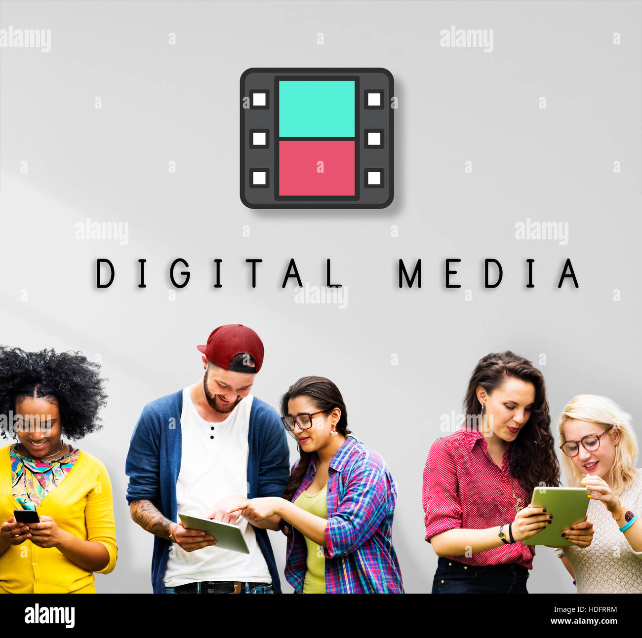 Movie Film Reel Cinema Media Graphic Concept Stock Photo - Alamy