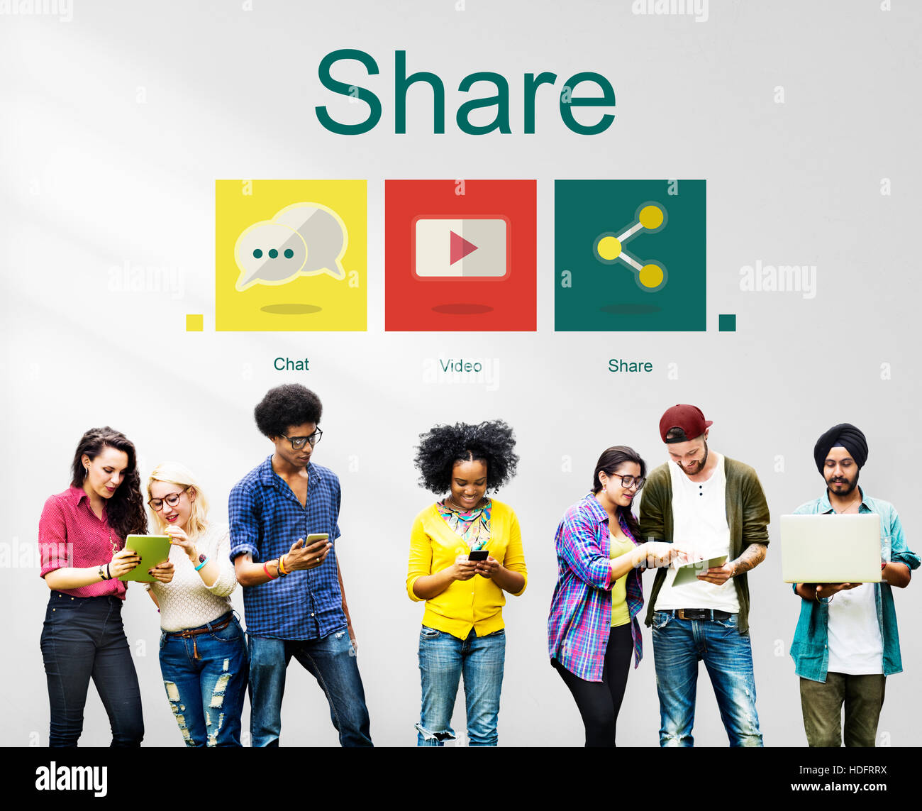 Share Social Network Connection Internet Concept Stock Photo - Alamy