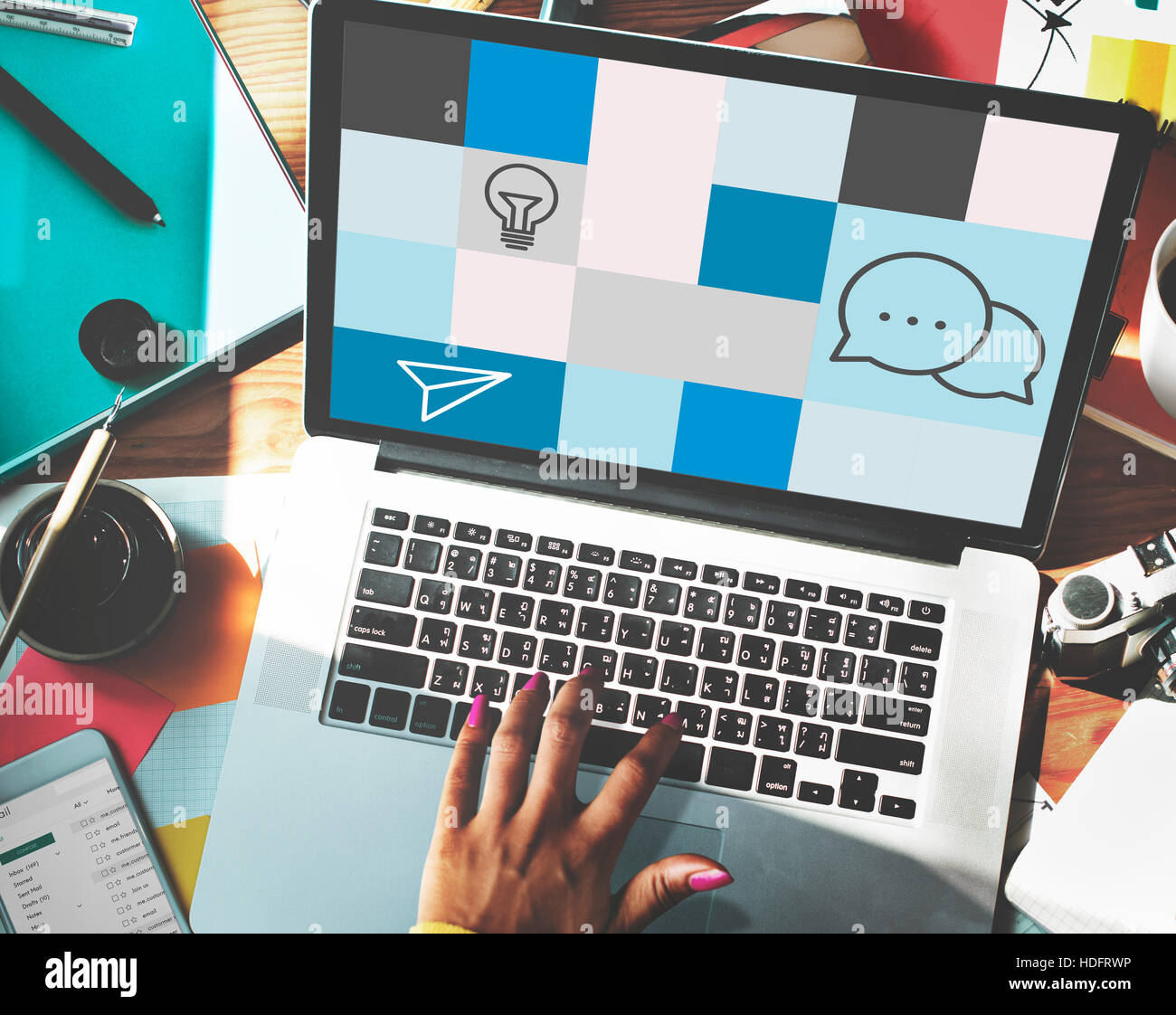 Ideas Creativity Inspiration Connection Communication Concept Stock ...