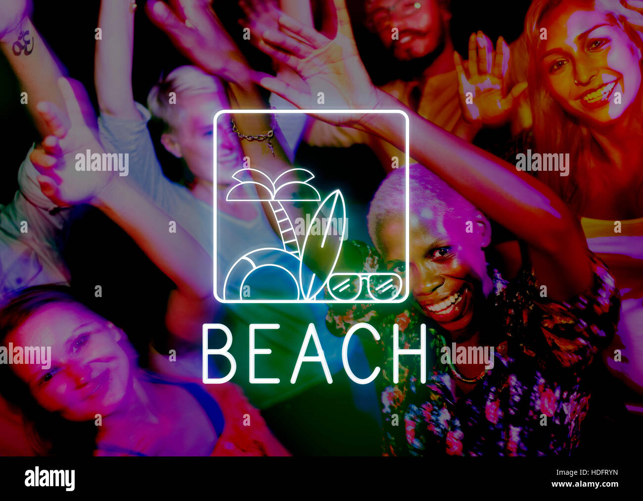 Summer Beach Sea Coast Graphics Concept Stock Photo - Alamy