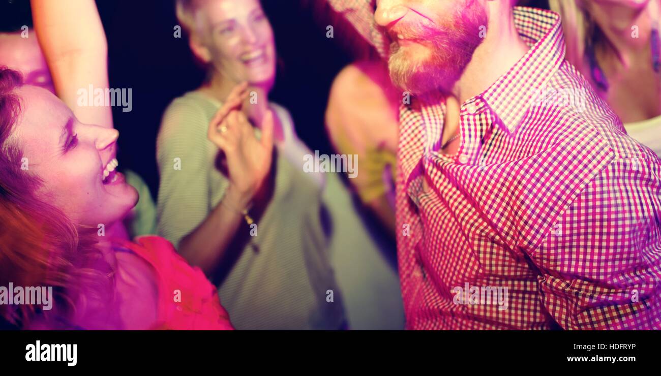 Group Of People Dancing Concept Stock Photo - Alamy