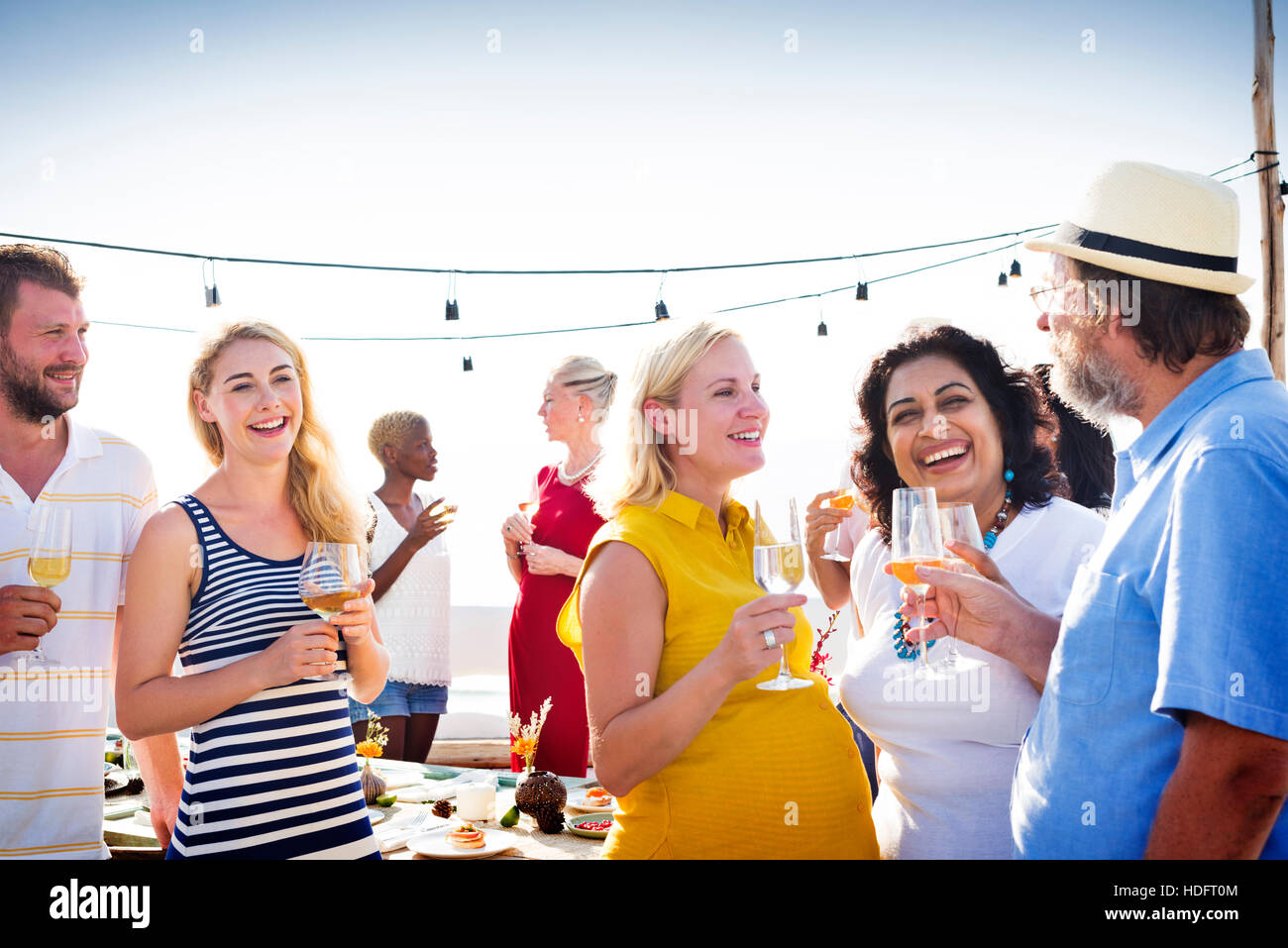 Group Of People Party Concept Stock Photo - Alamy