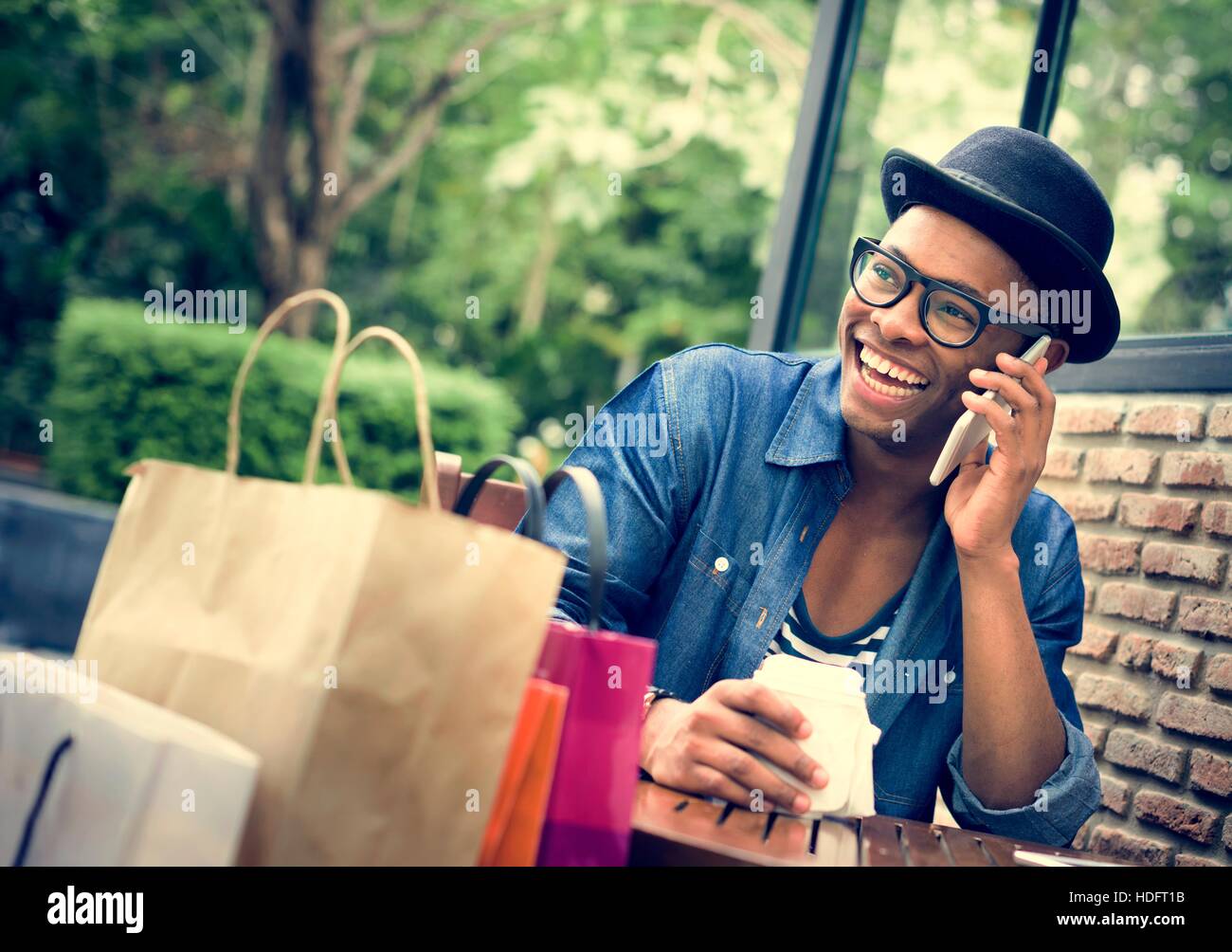 Man Shopping Spending Customer Consumerism Concept Stock Photo - Alamy