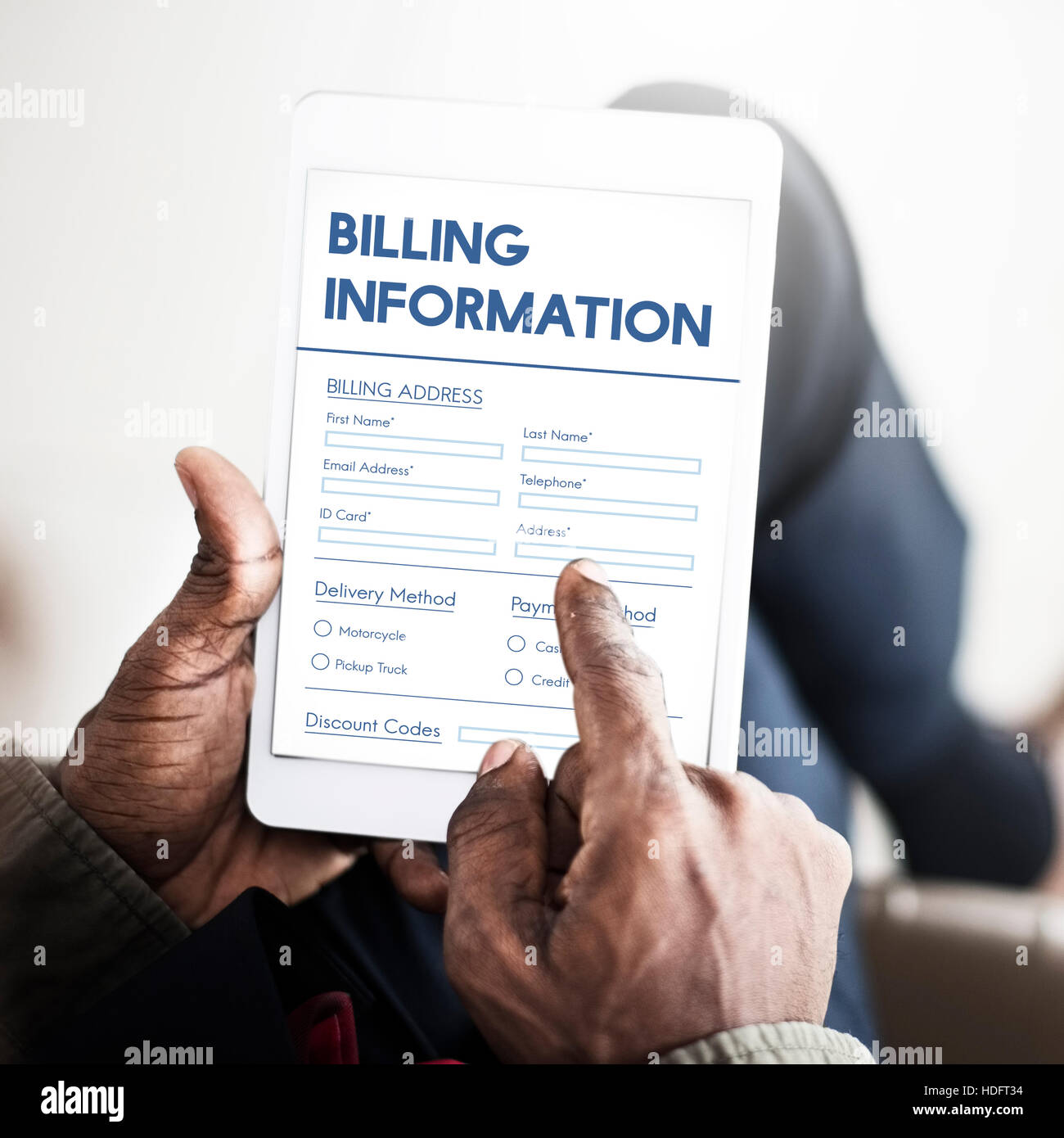 Invoice Billing Information Form Graphic Concept Stock Photo - Alamy