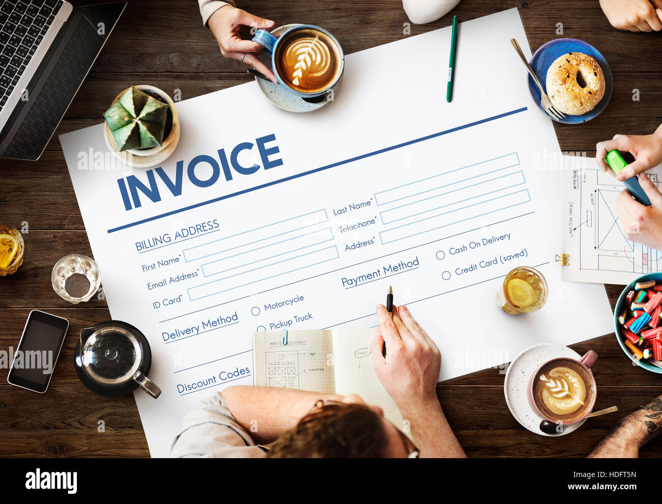 Invoice Billing Information Form Graphic Concept Stock Photo - Alamy