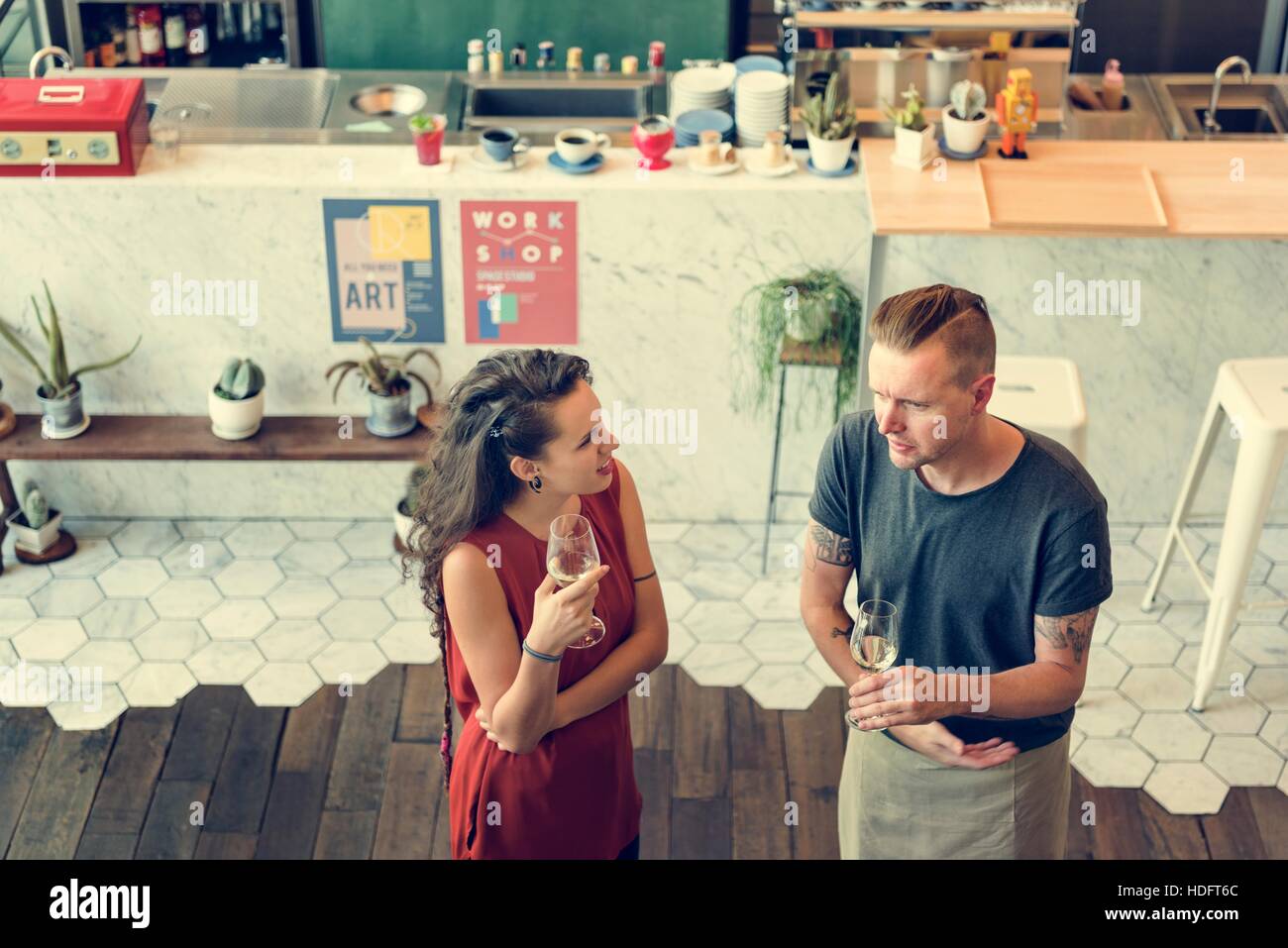 Coffee Shop Bar Counter Cafe Restaurant Relaxation Concept Stock Photo ...