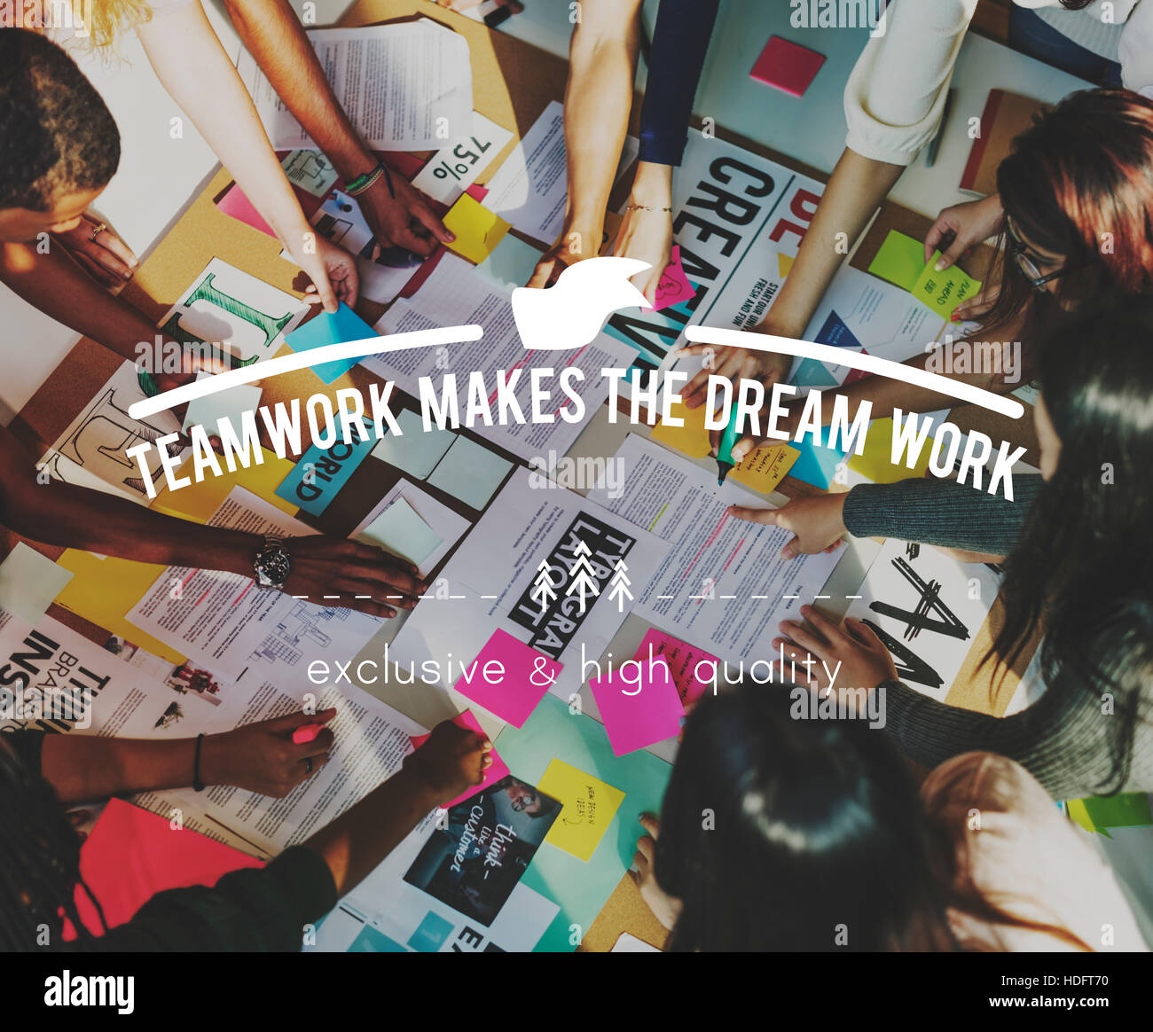 Teamwork makes dream work hi-res stock photography and images - Alamy