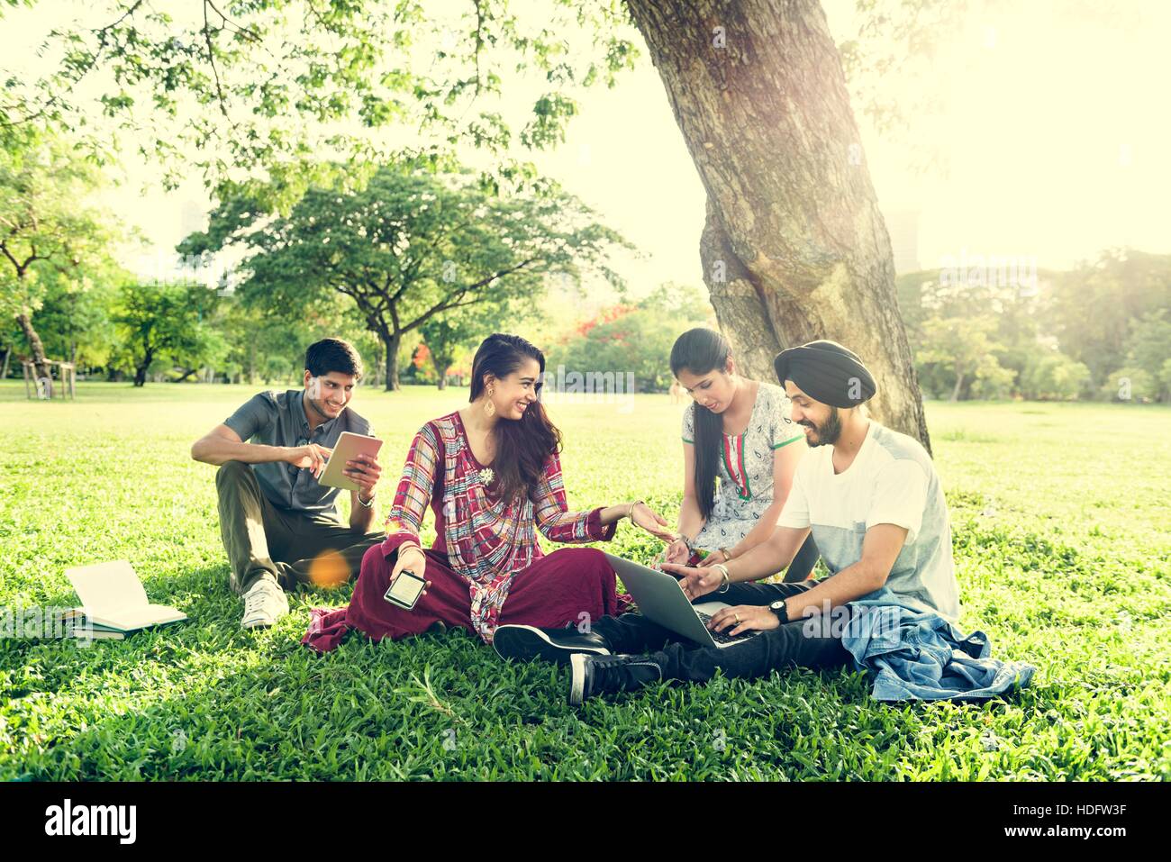 Indian Community Togetherness Technology Concept Stock Photo - Alamy