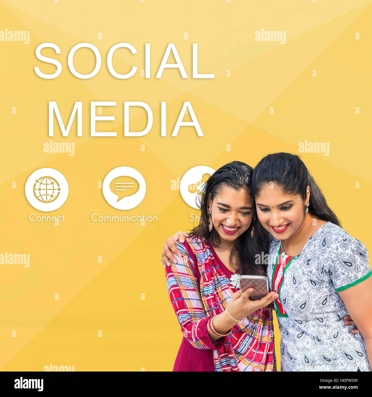Social Media Communication Share Connect Concept Stock Photo - Alamy