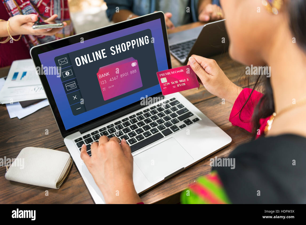 Debit Card Payment Account Graphic Concept Stock Photo - Alamy