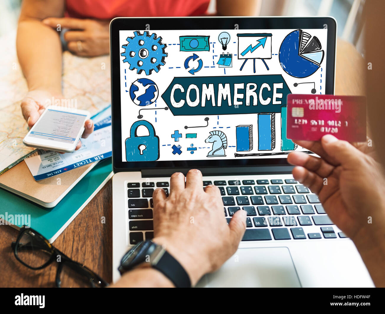 Online Shopping Shipping Internet Commerce Concept Stock Photo - Alamy