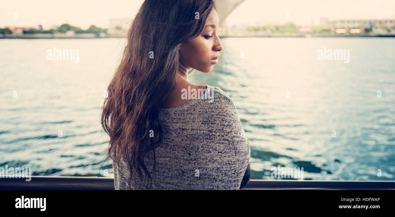 River African American Model Portrait Casual Concept Stock Photo - Alamy