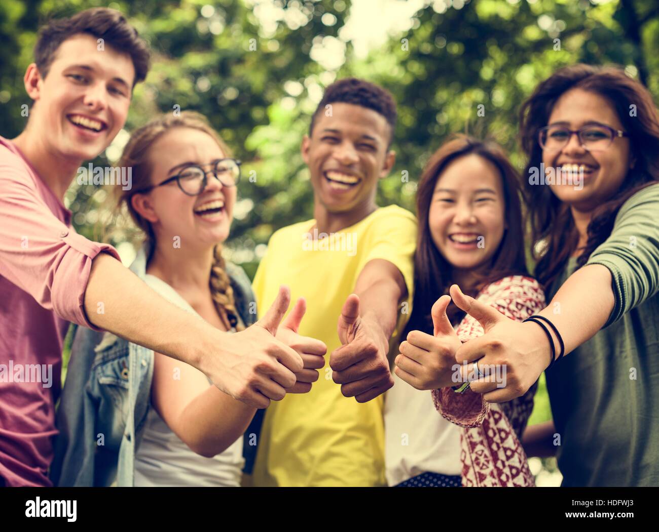 Diverse Group Young People Thumb Up Concept Stock Photo - Alamy Diverse Group Young People Thumb Up Concept Stock Photo - Alamy