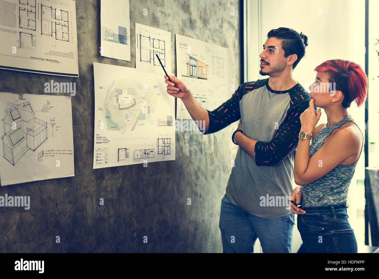 Design Studio Architect Creative Occupation Blueprint Concept Stock ...