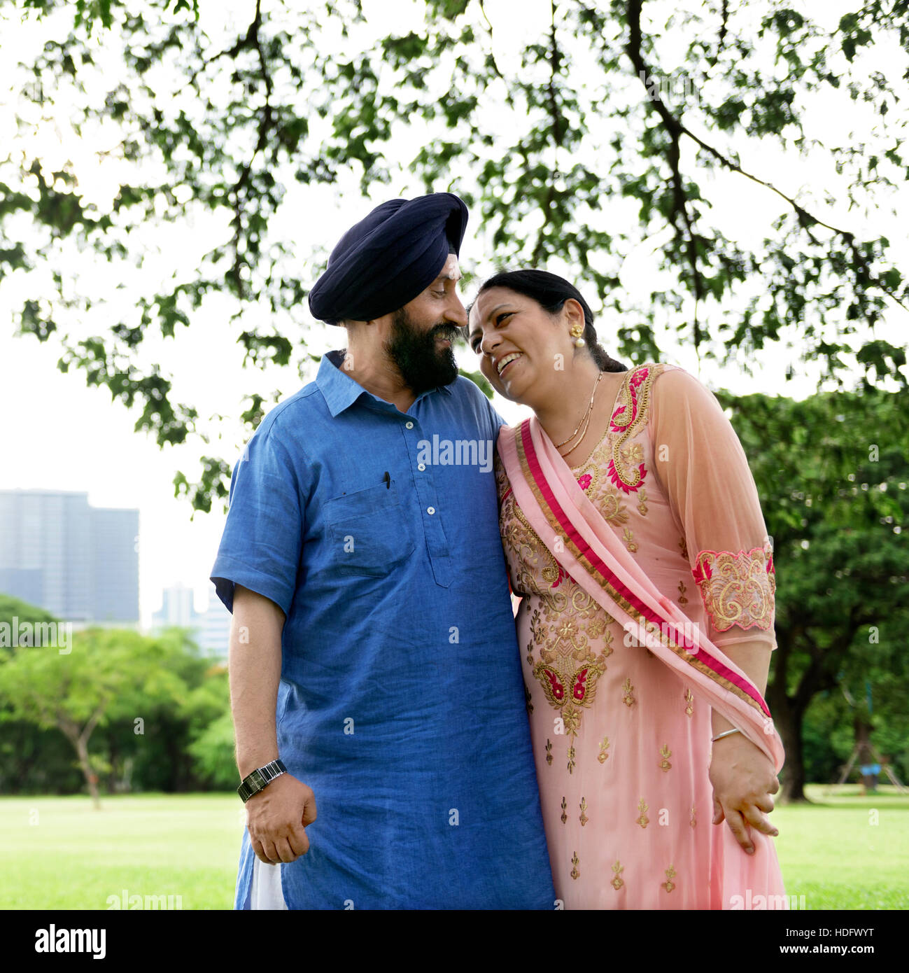 Indian Couple Love Care Concept Stock Photo - Alamy