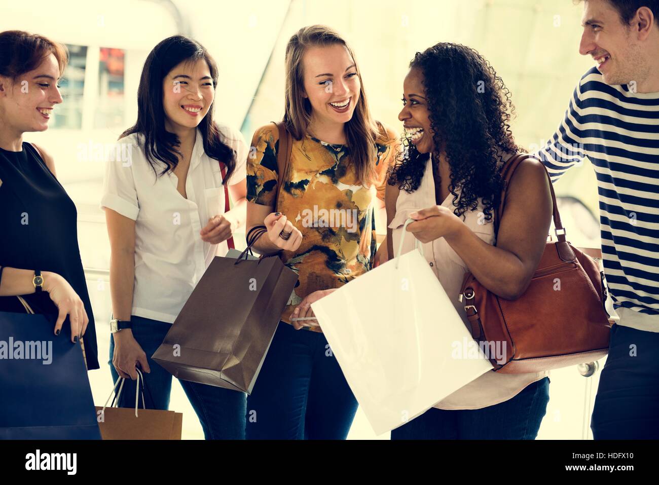 Group Of People Shopping Concept Stock Photo - Alamy