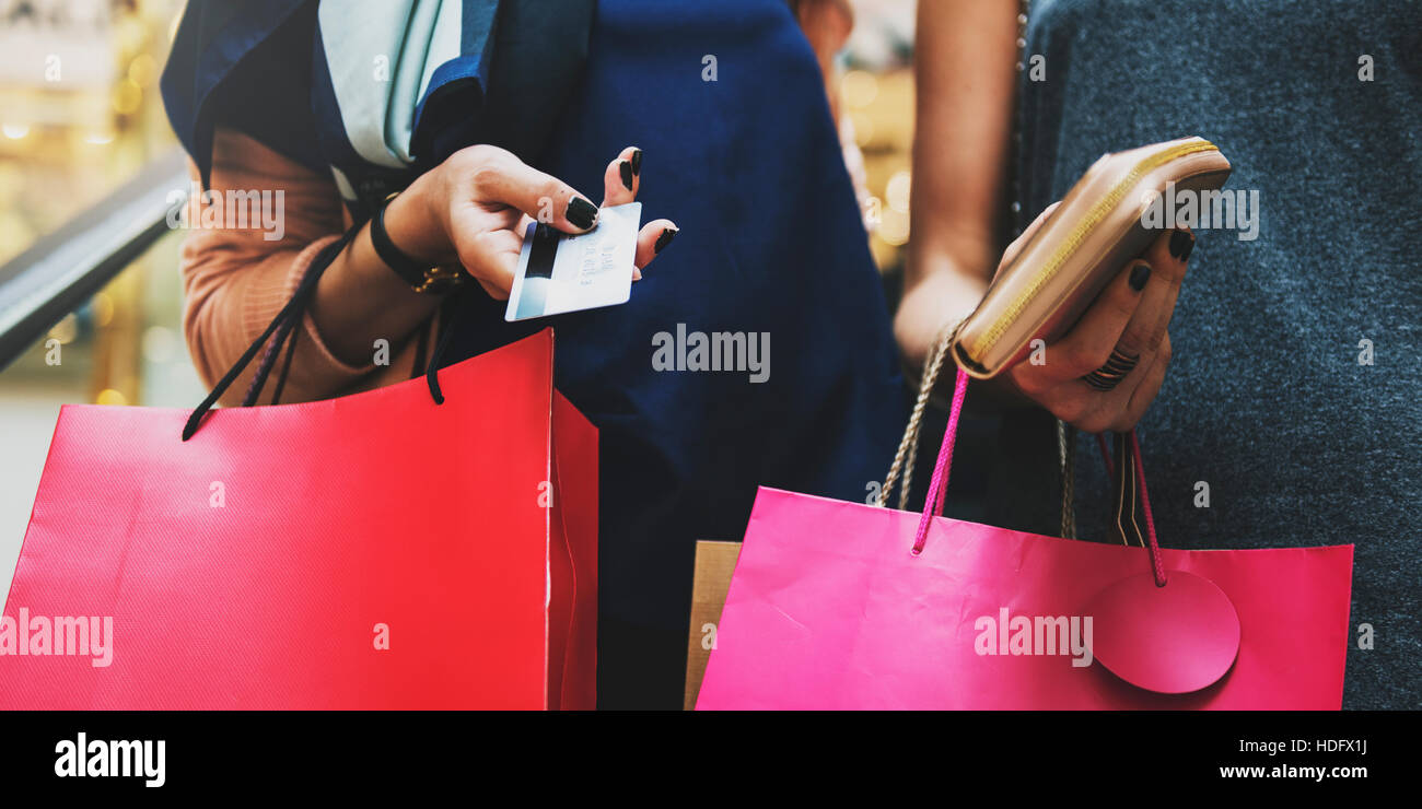 Group Of People Shopping Concept Stock Photo - Alamy