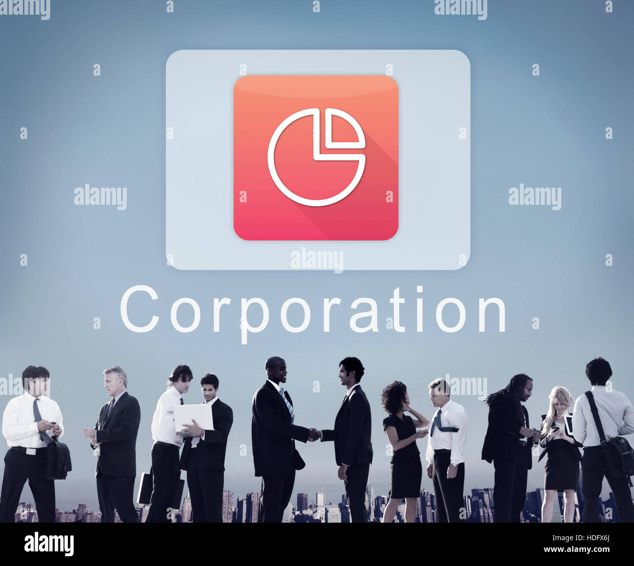 Business Corporation Statistics Pie Chart Concept Stock Photo - Alamy