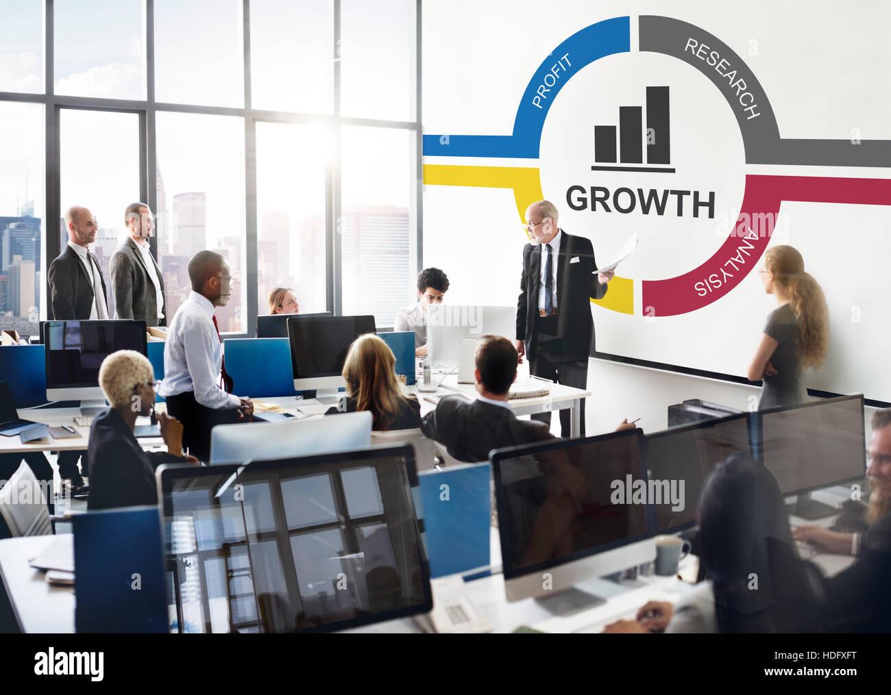 Target Achievement Mission Bar Chart Concept Stock Photo - Alamy