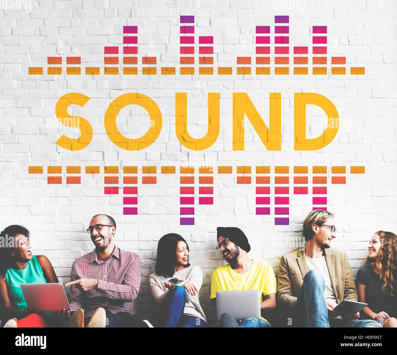 Music Audio Song Wave Graphic Concept Stock Photo - Alamy