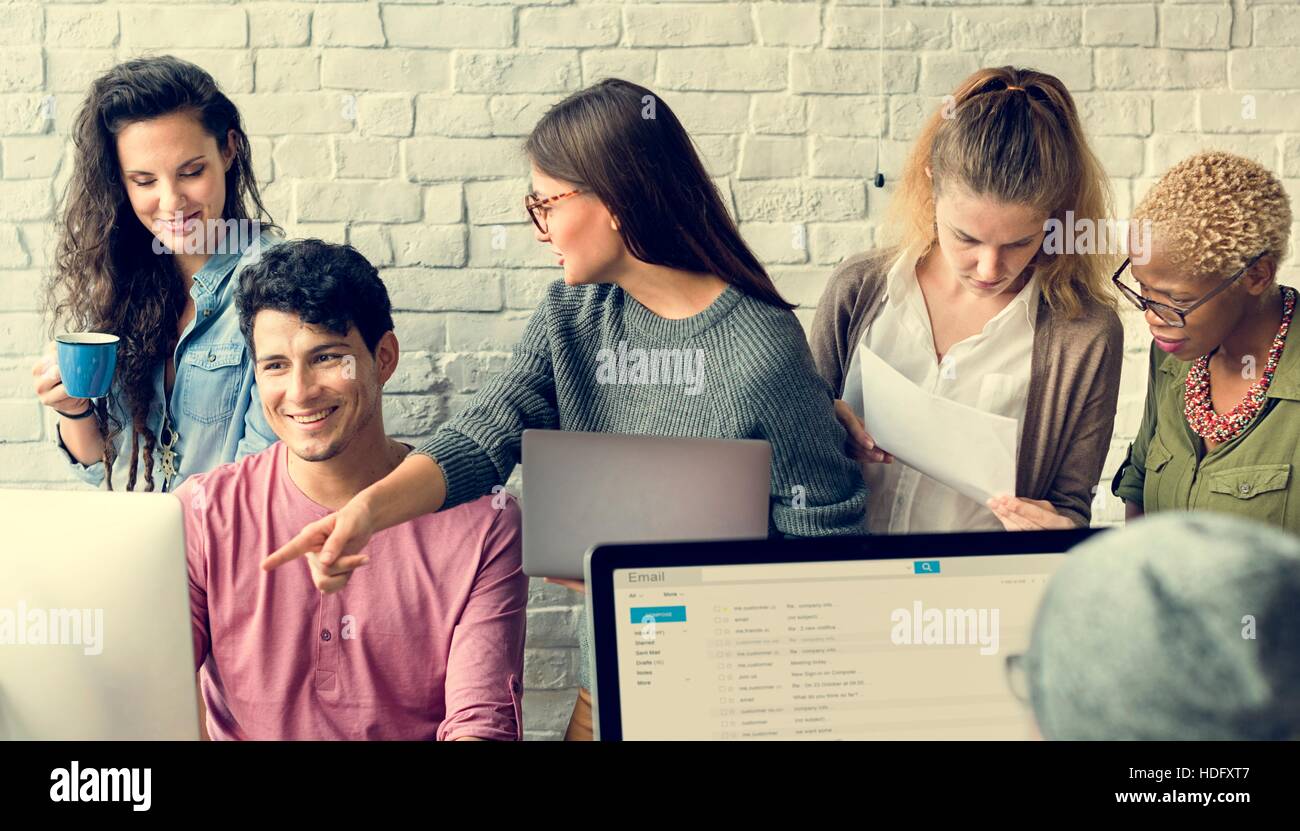 Teamwork Together Professional Occupation Concept Stock Photo - Alamy