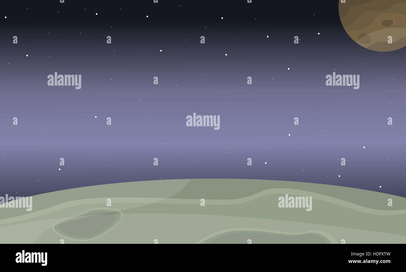 Space planet of landscape vector Stock Vector Image & Art - Alamy
