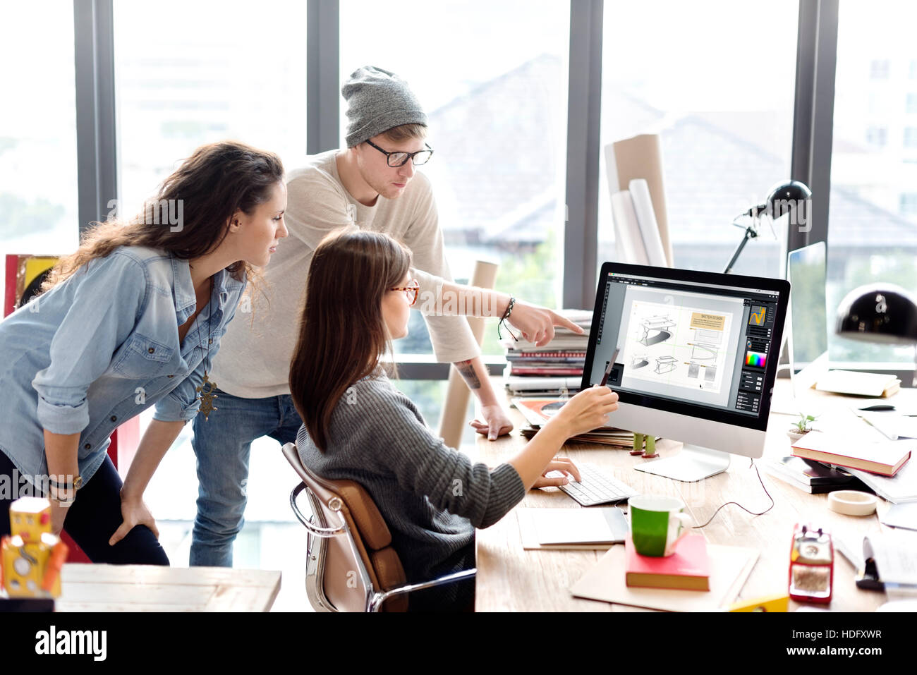 Teamwork Discussion Meeting Brainstorming Start up Concept Stock Photo ...