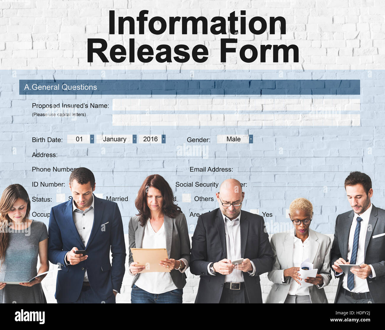 Information Release Form Document Concept Stock Photo - Alamy