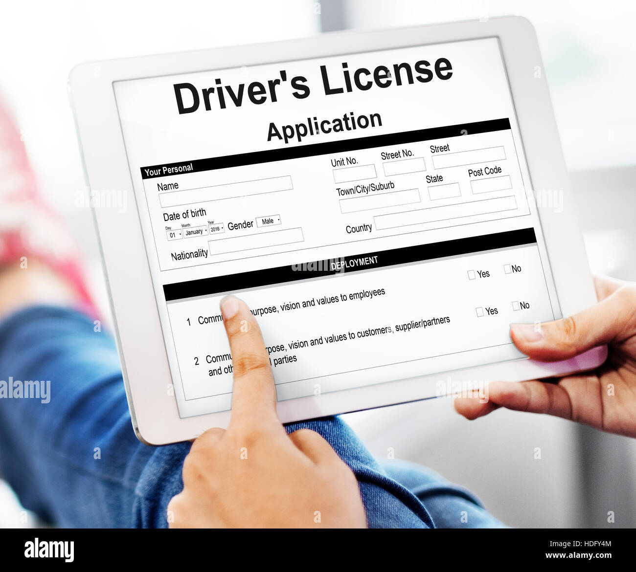 Driver’s License Application Permission Form Concept Stock Photo - Alamy