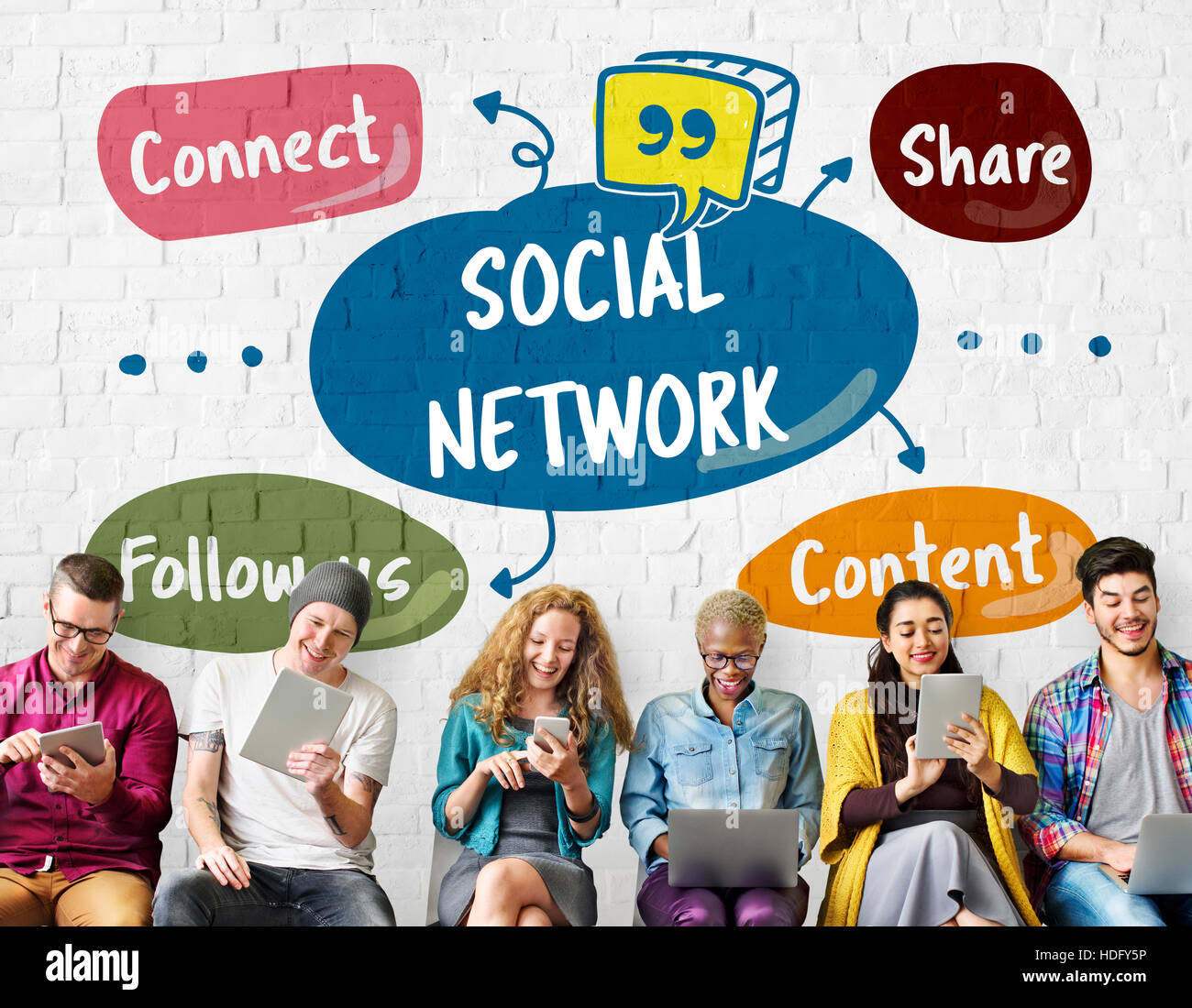 Internet Community Social Media Concept Stock Photo - Alamy