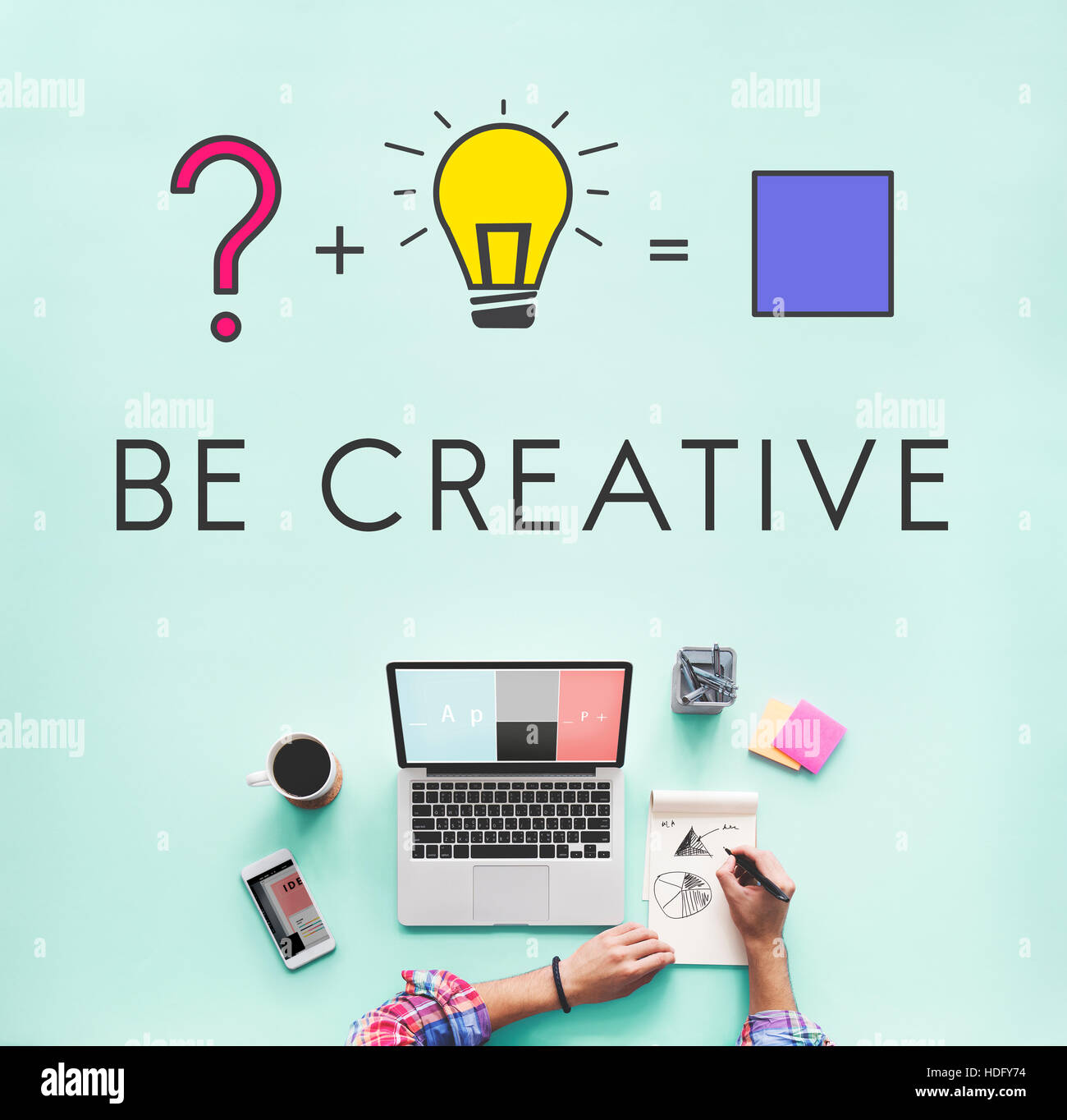 Creative Curiosity Ideas Equation Concept Stock Photo - Alamy