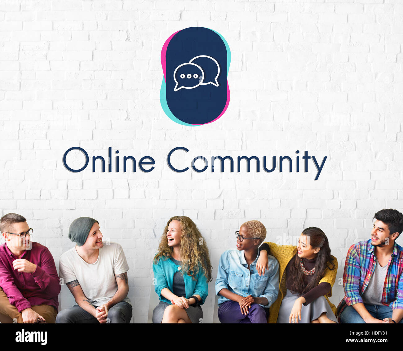 Online Community Interacting Connect Concept Stock Photo - Alamy