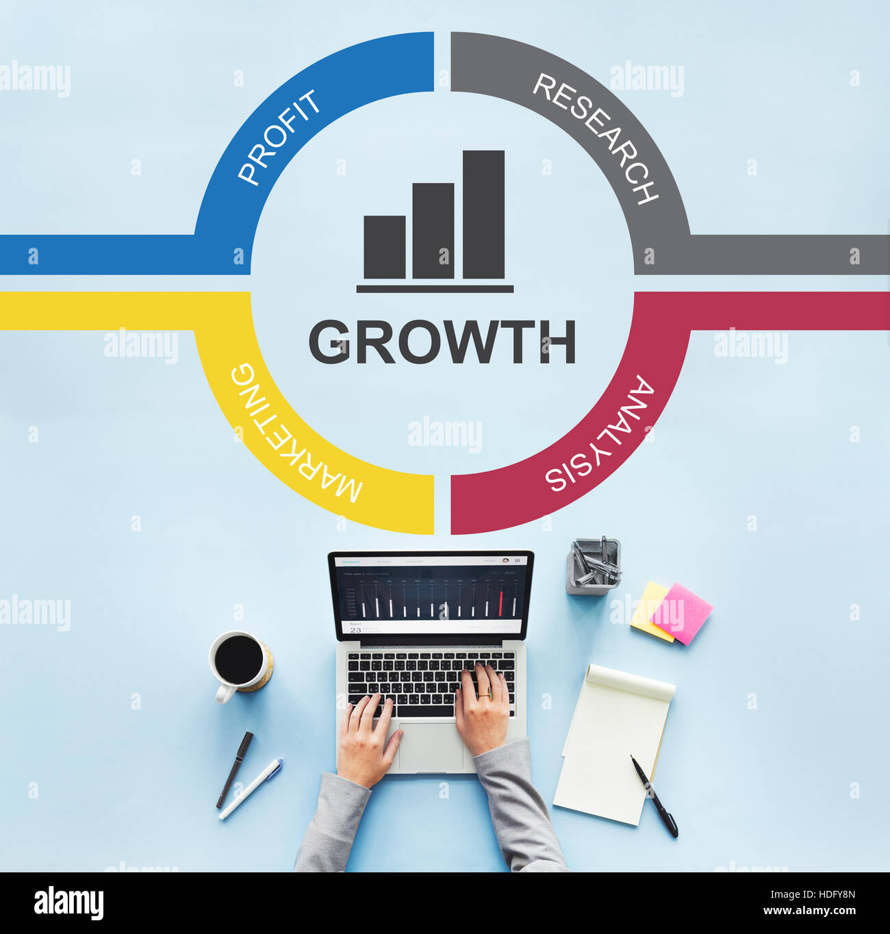 Target Achievement Mission Bar Chart Concept Stock Photo - Alamy